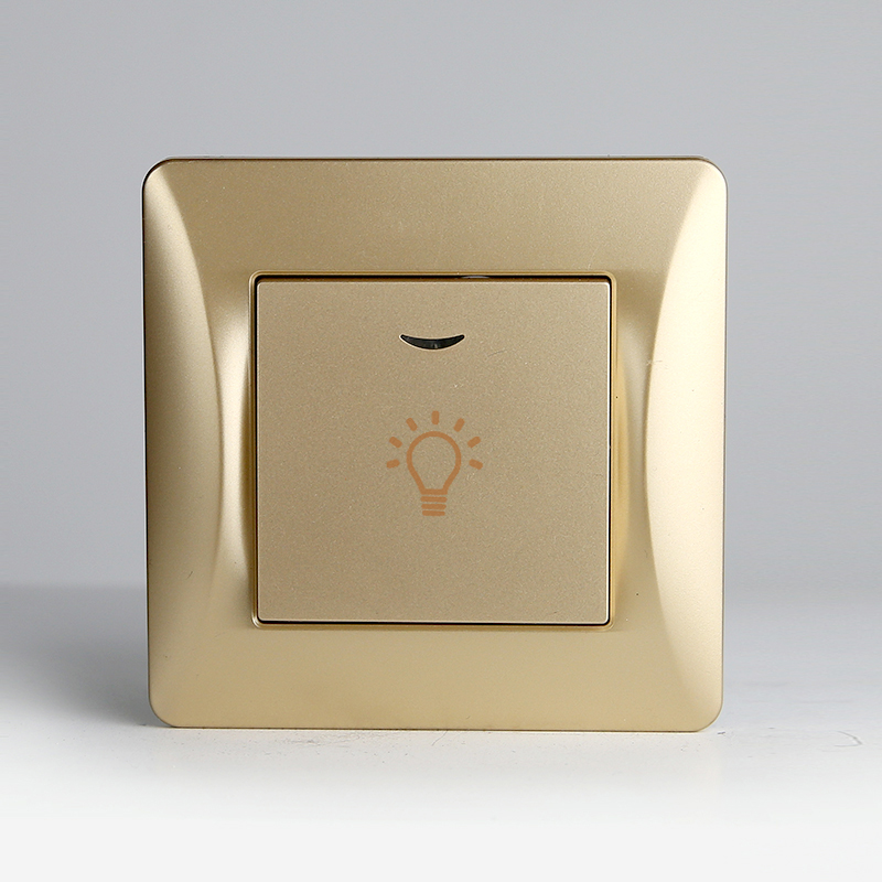 1 gang push switch with lamp sign with Led indicator - Wenzhou Hermano ...